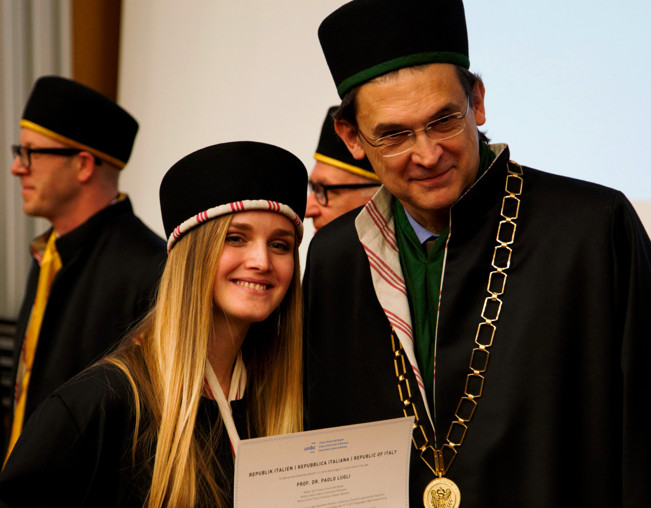 La consegna dei diplomi ai neolaureati Unibz