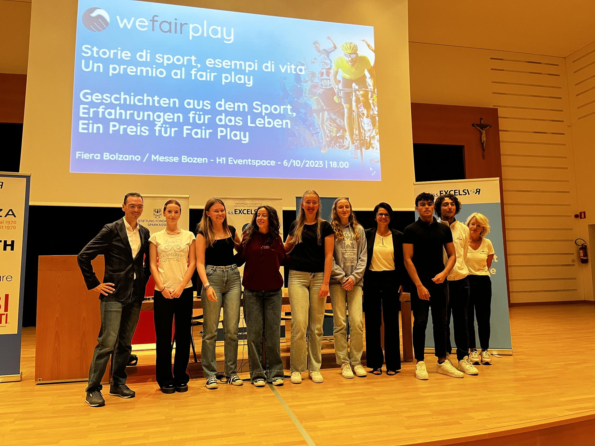 Storie di sport e vita, WeFairPlay premia i ragazzi delle scuole di Bolzano