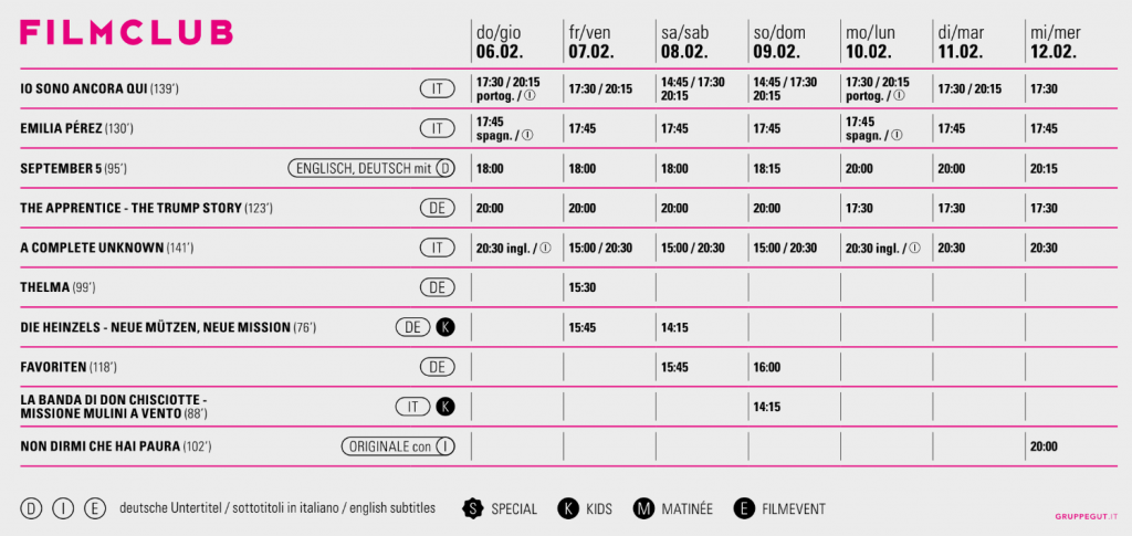 Bolzano: il programma del Filmclub fino al 12 febbraio. Arriva "Io sono ...
